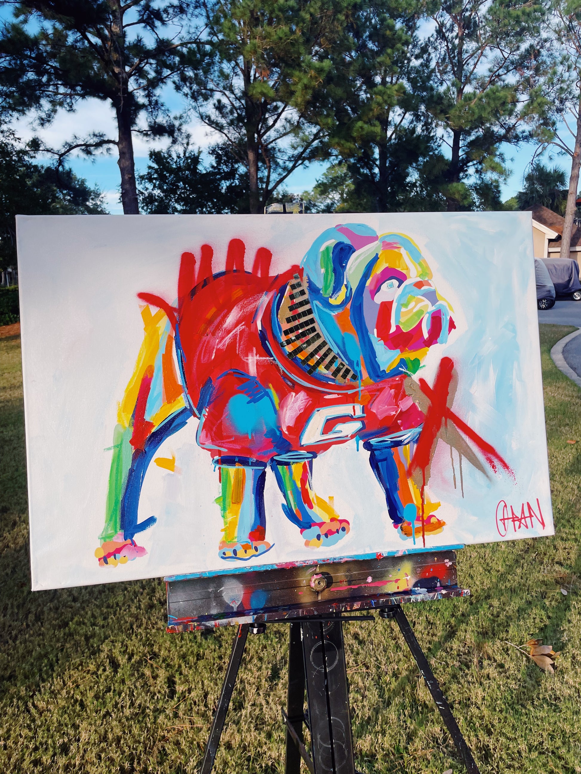 24"x36" Custom Dawg IV – Chan Art